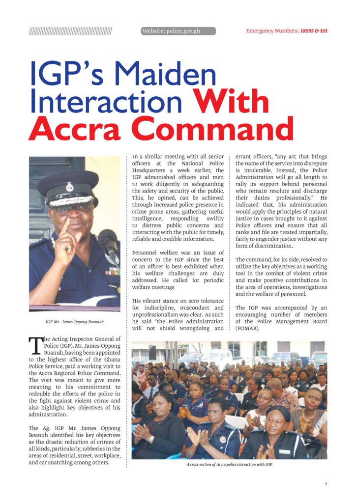 POLICE DIARY- FOCUS ON ACCRA REGION – Ghana Police Service